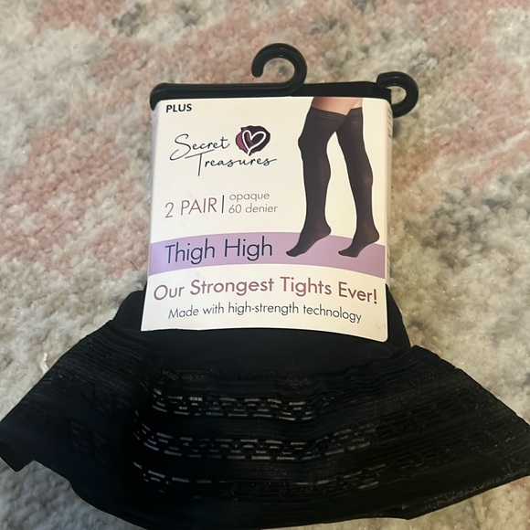 Secret Treasures | Accessories | Nwt 2 Pair Thigh High Tights | Poshmark